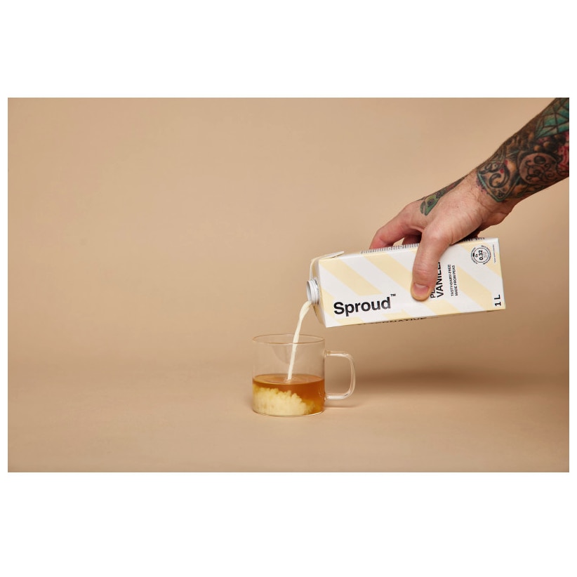 Lapte pe baza de mazare, Sproud Vanilla, gust de vanilie, 6 bucati ...