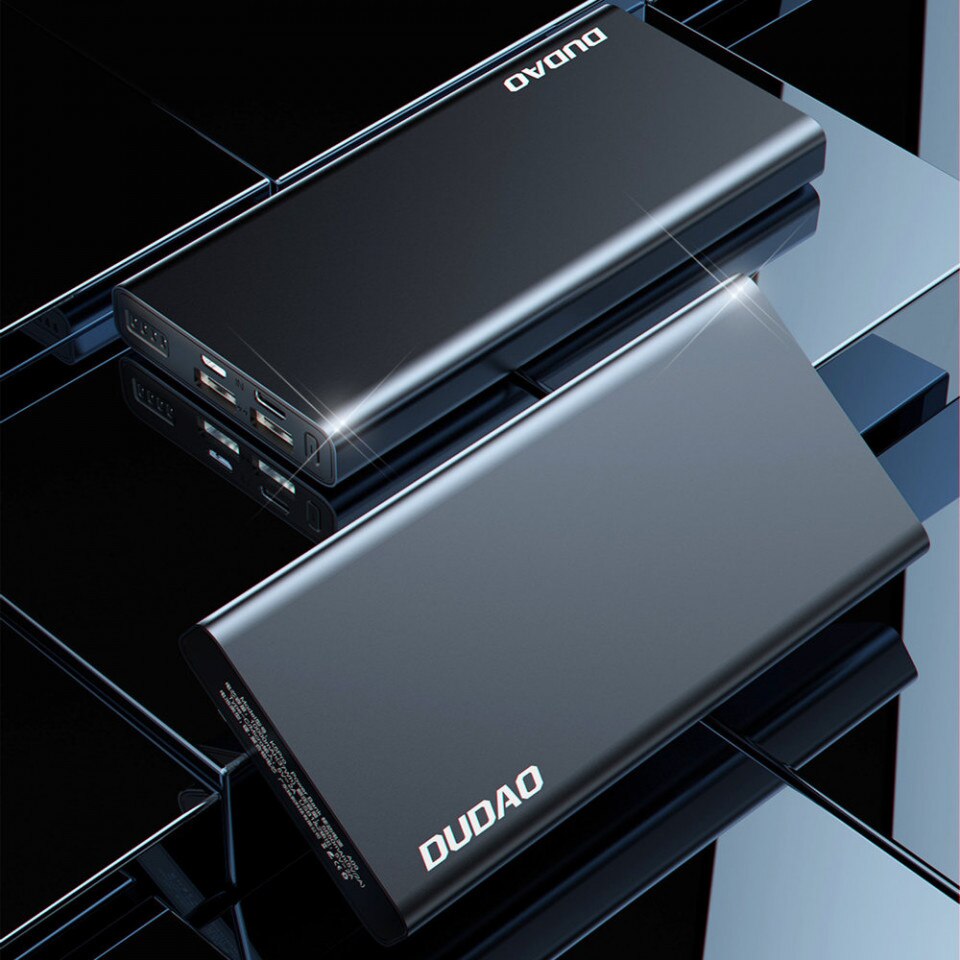 Power bank Dudao metalic cu indicator LED 10000mAh argintiu (K5Pro ...