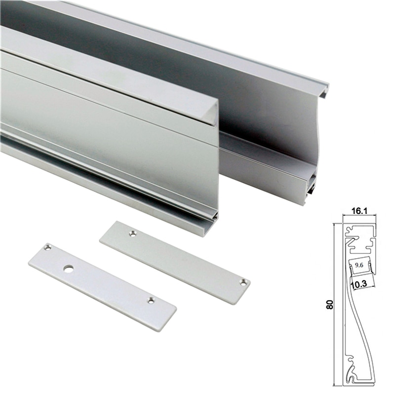 Profil aplicat tip plinta din anluminiu pentru banda LED, LMX-503, LED ...