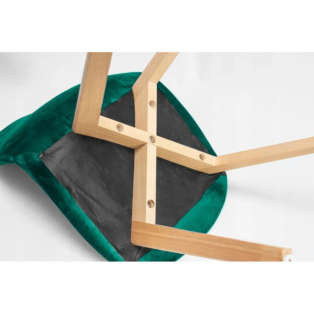 Scaun tapitat living bucatarie sufragerie velur verde - eMAG.ro