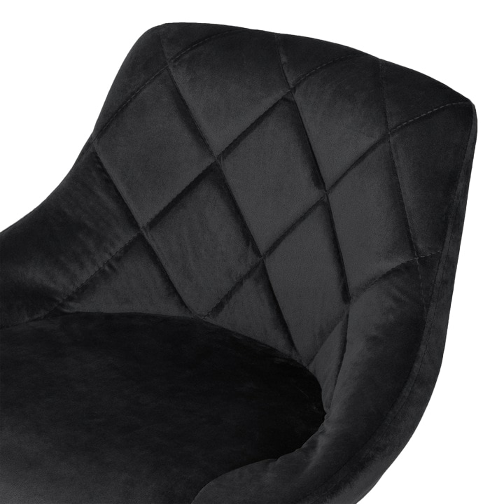 Scaun de bar pivotant modern cu spatar, reglabil pe inaltime, negru ...