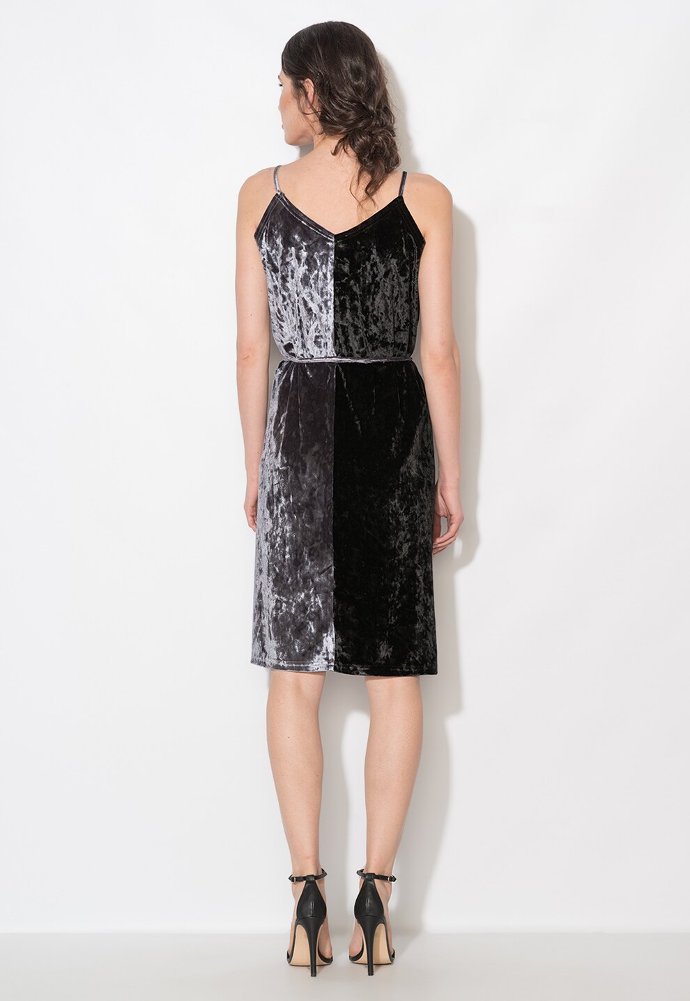 Zee Lane Collection Рокля в черно и сиво без ръкави 34 - eMAG.bg