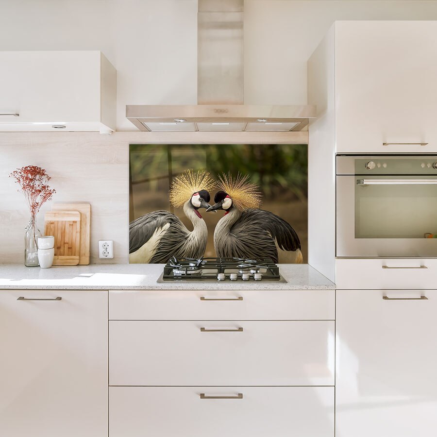 Panou Sticla Bucatarie, Black Crane, 70x100cm - eMAG.ro