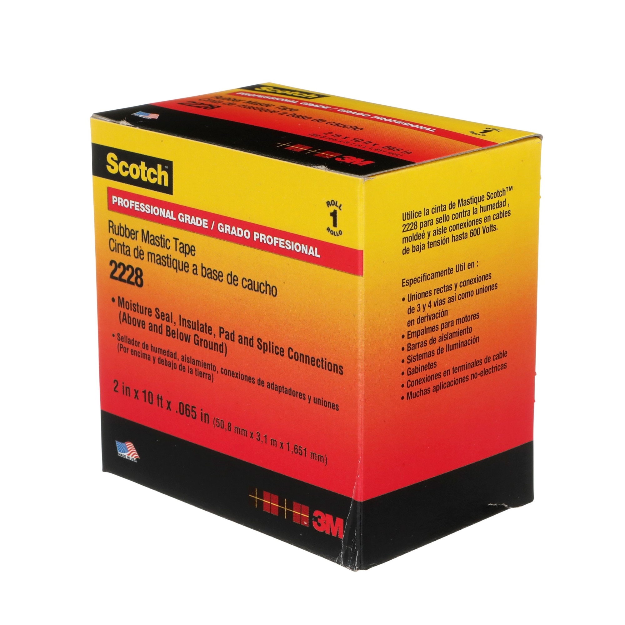 Изолѝрбанд 3M Scotch 2228, За уплътняван, електрическа изолация, Черен ...