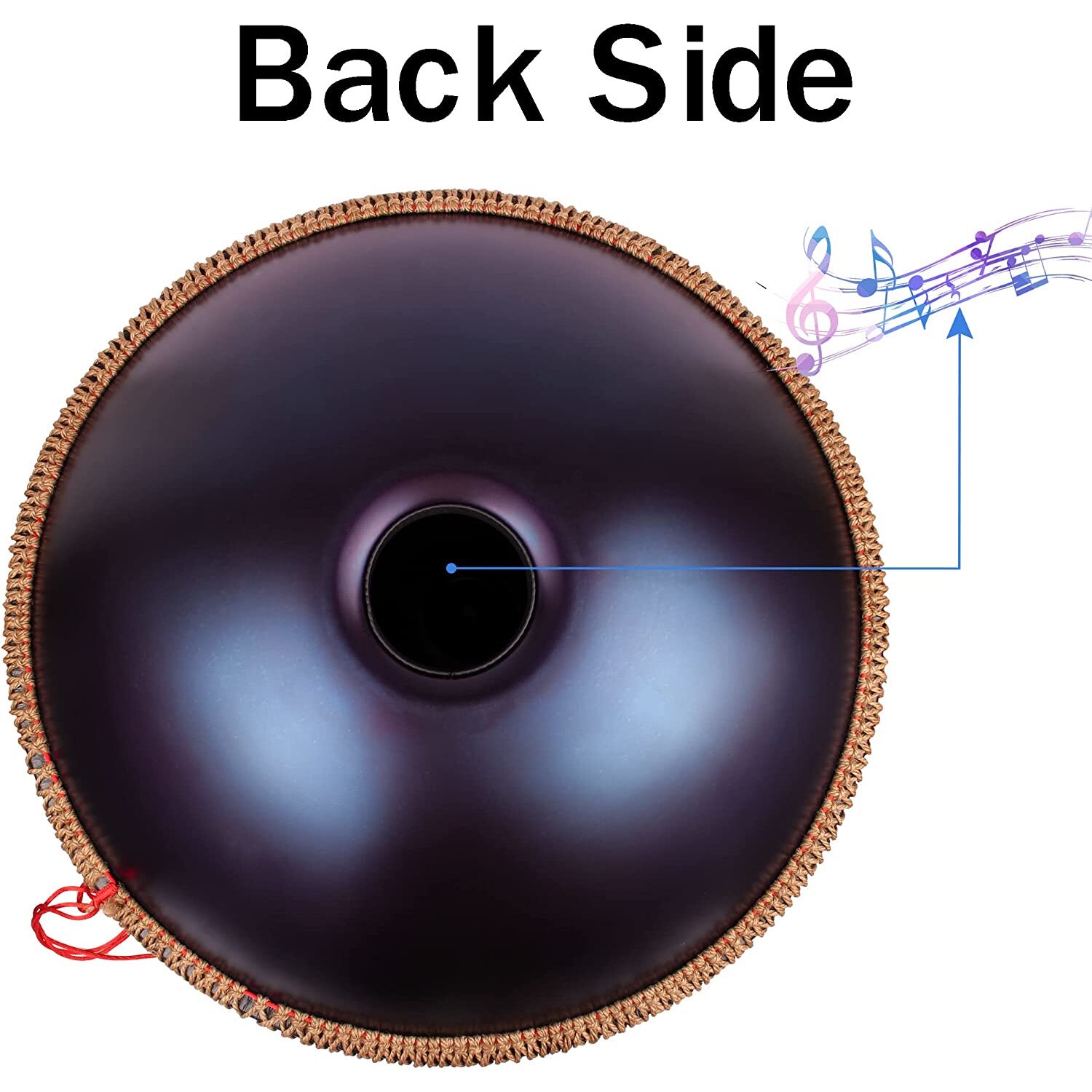 Antetok Handpan hangszer, 12 hanggal D-dúrban, 22 hüvelykes kézi dob ...