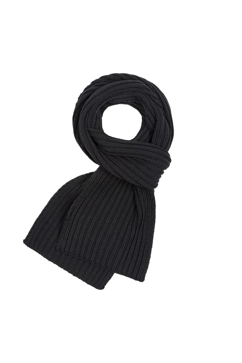 Fular barbati, Paolo Peruzzi, Lana/Acril, 170x21 cm, Gri inchis - eMAG.ro