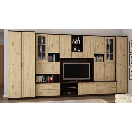 Mobilier pentru living, Meblast, Lemn, 400x210x53 cm, Stejar - eMAG.ro