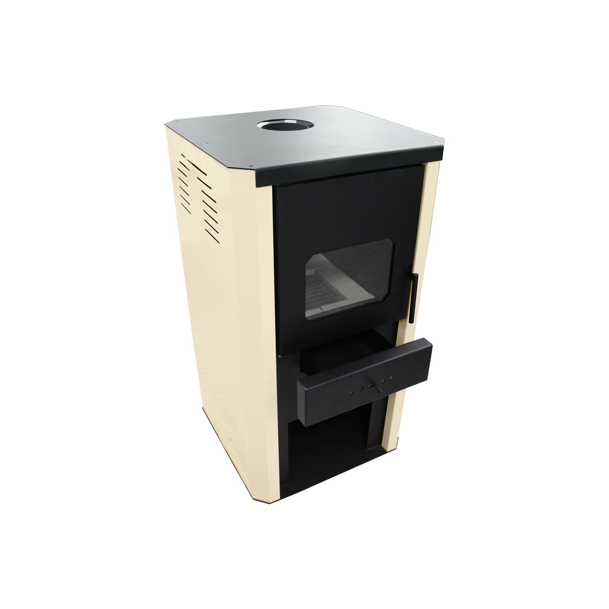 Set Termosemineu pe lemne, brichete si carbune Fornello Monza Ivory 27 ...