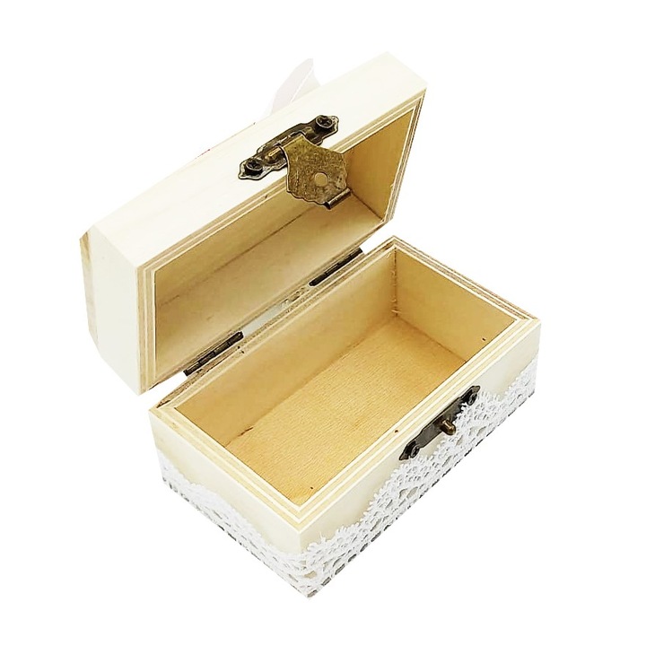 Cutiuta, MCF, cufar pentru prima suvita, handmade, alb imperial, 10x5x5 ...