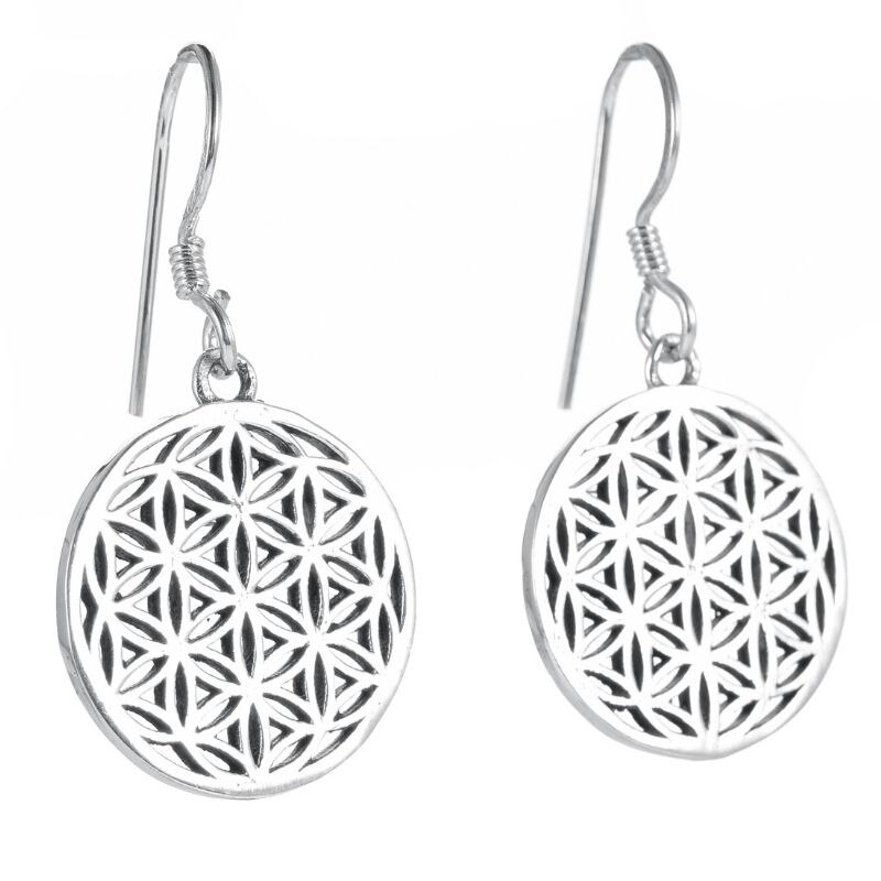 Cercei argint lungi Floarea Vietii - eMAG.ro