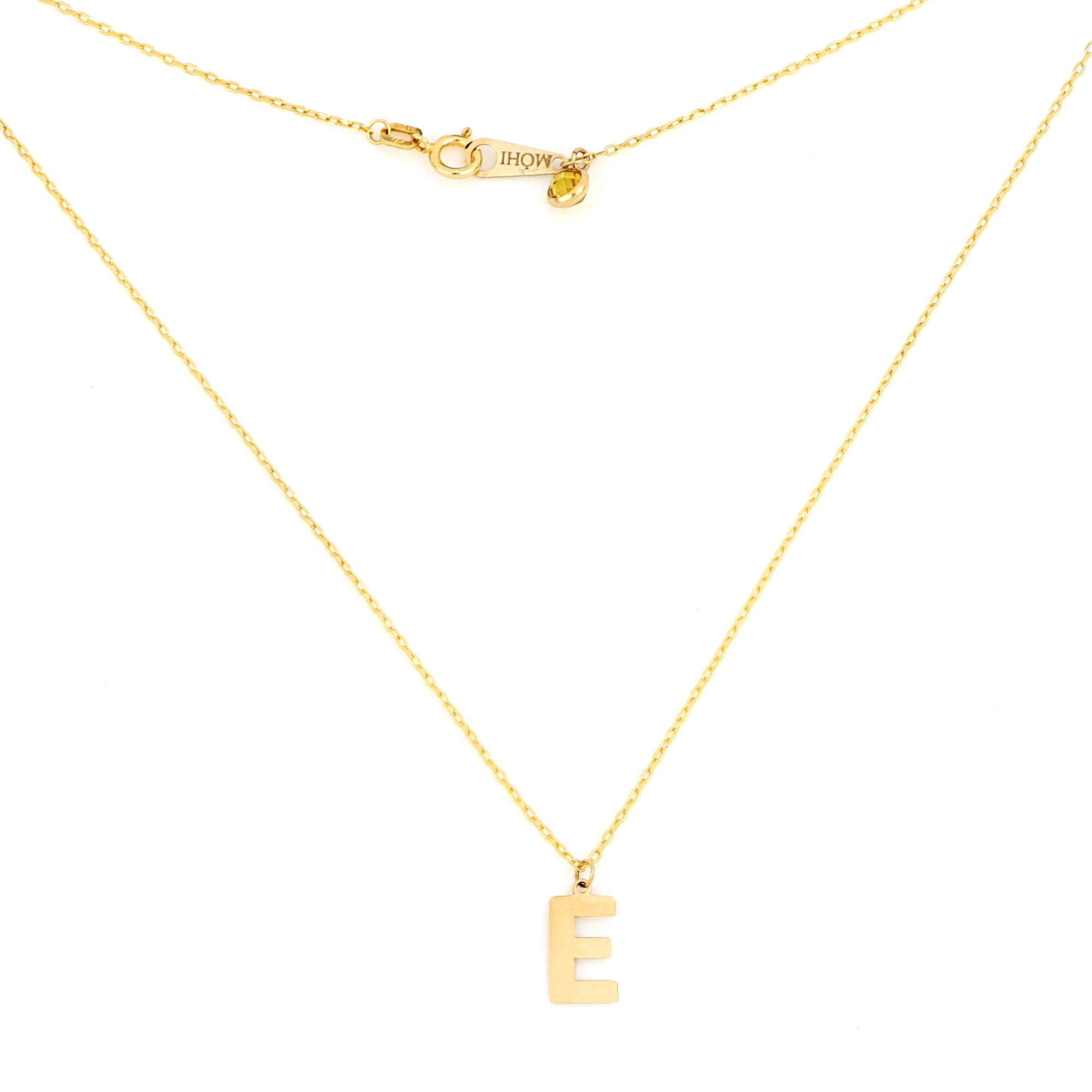 Lant cu litera E, aur 14k - eMAG.ro