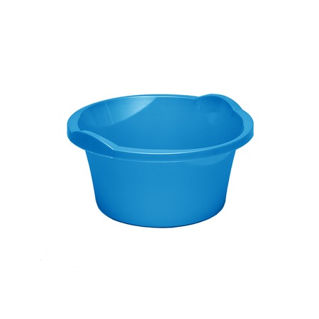 Lighean rotund cu manere, din plastic, 10 litri, Tata, albastru ...