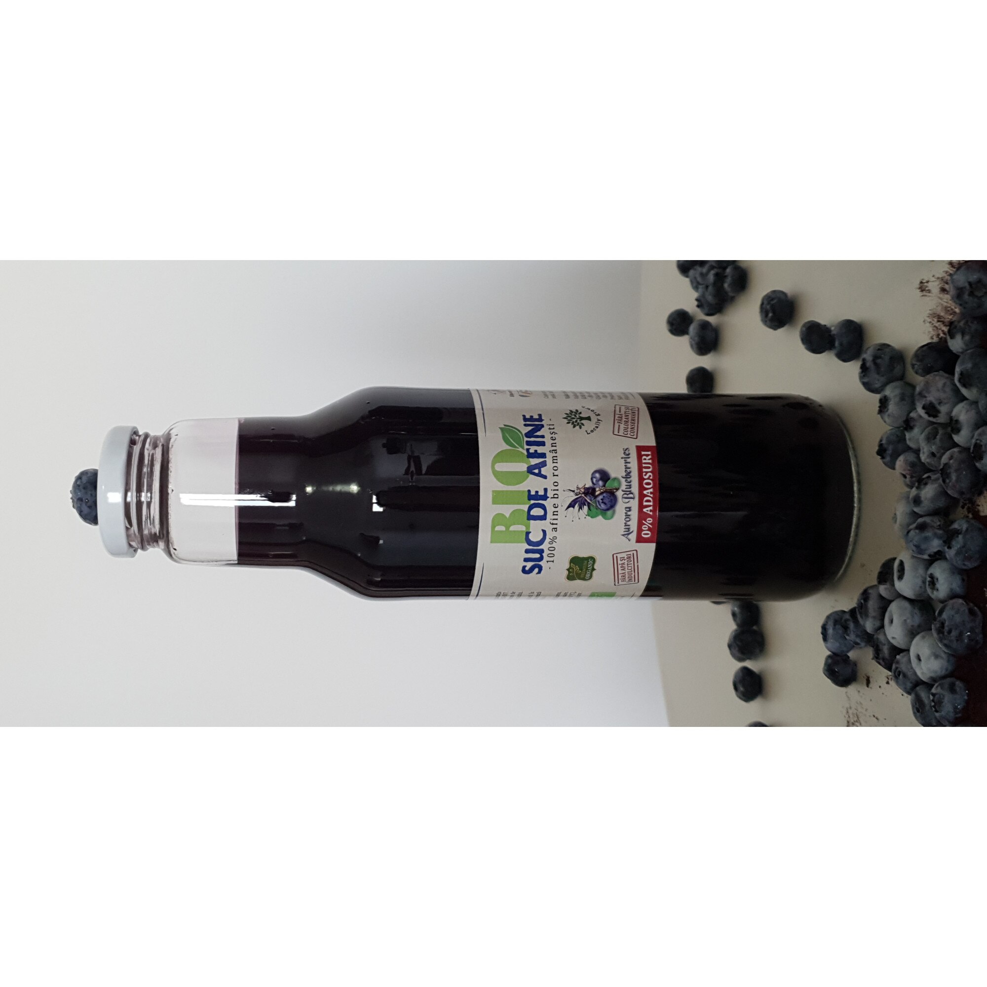 Pachet 4 x sticle de Suc Bio de afine, fara zahar, 100% fruct, 750 ml ...