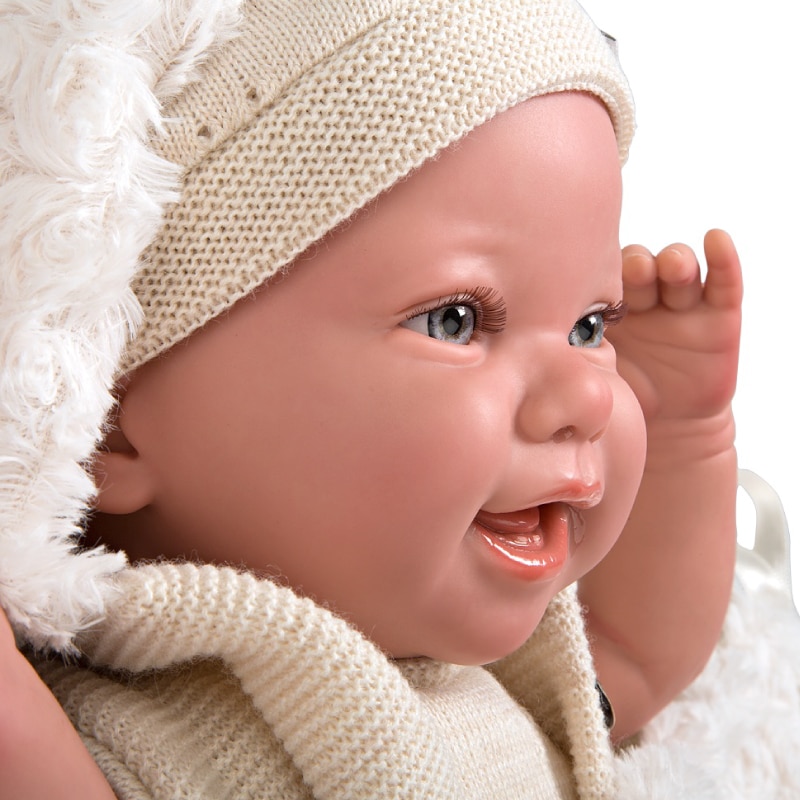 Кукла Reborn Arias Diego, Реалистично изглеждащо бебе, 45 см, Бежова ...