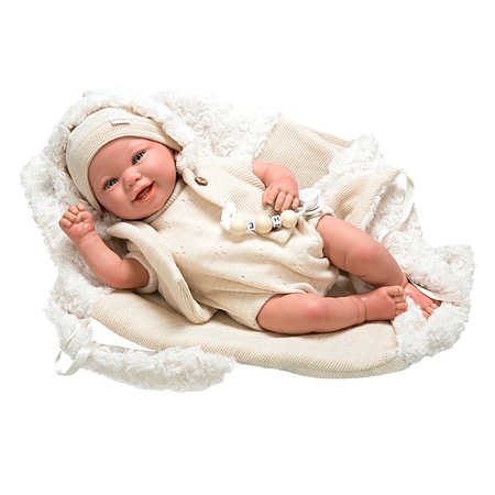 Papusa Reborn bebelus realist Arias Diego 45 cm Beige - eMAG.ro