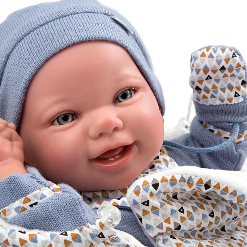 Arias élethű baba, Reborn baba, Daniel, 45 cm, kék - eMAG.hu