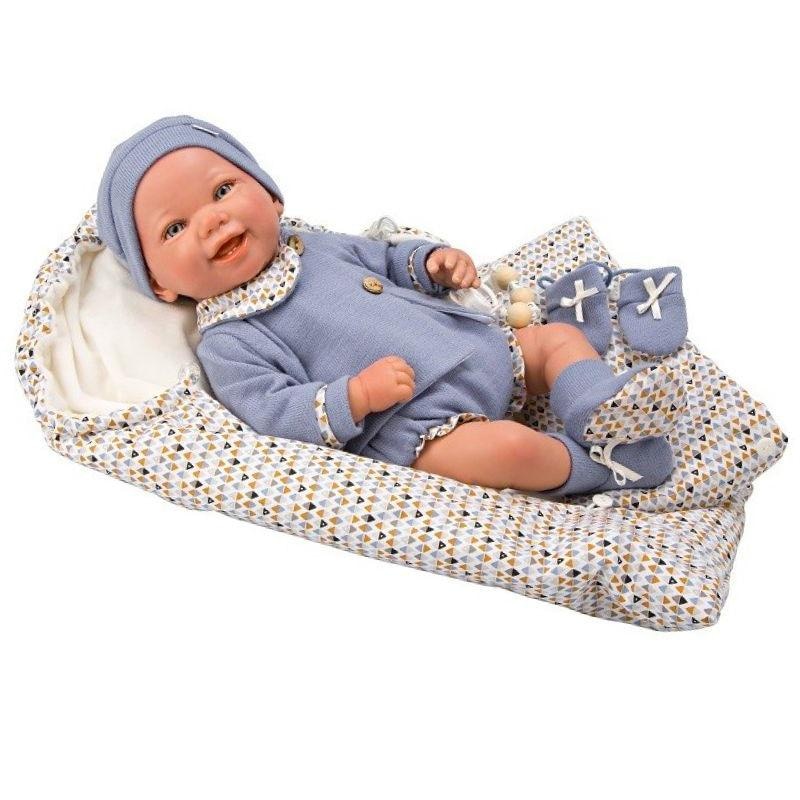 Papusa Reborn bebelus realist Arias Daniel 45 cm Blue - eMAG.ro