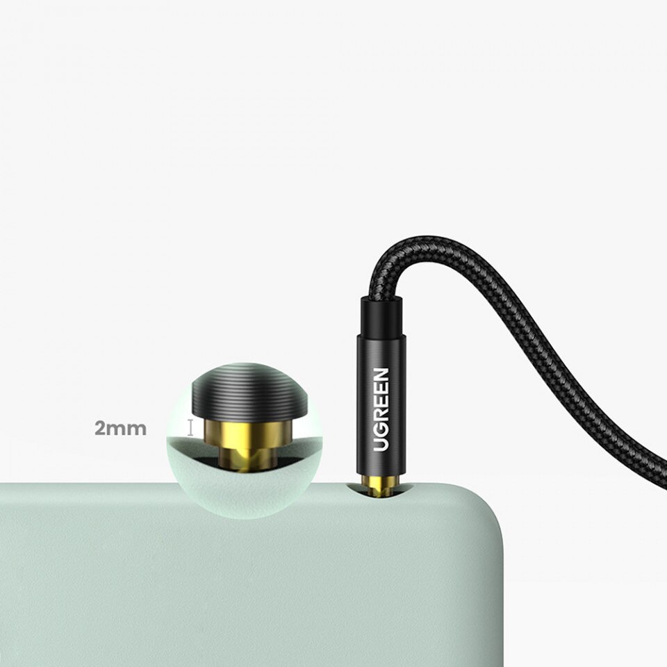 Cablu audio Ugreen 2 x mini mufa 3,5 mm 0,5 m albastru (AV112) - eMAG.ro