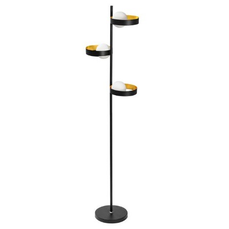 Lampadar de podea Memphis 3 X G9, Negru, Auriu, Soclu G9, becurile nu ...