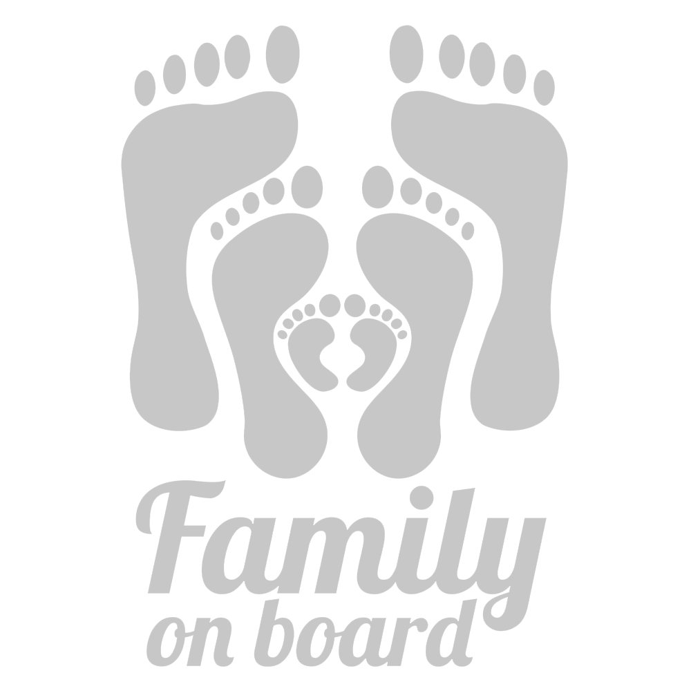 Sticker decorativ auto, Family on board, 15x20 cm alb - eMAG.ro