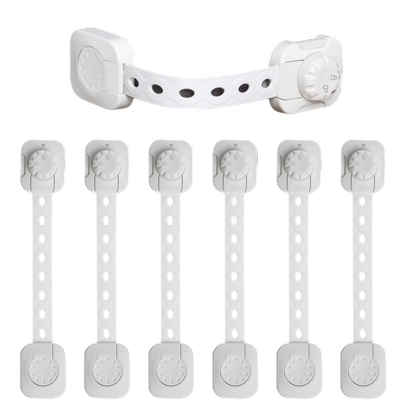 Incuietoare anti-clip pentru siguranta copiilor, YIJBAO, 6 bucati, Incuietori, Alb - eMAG.ro