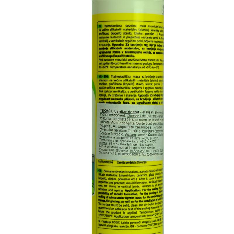 Silicon sanitar TKK TEKASIL, acetat, alb, 280ml - eMAG.ro