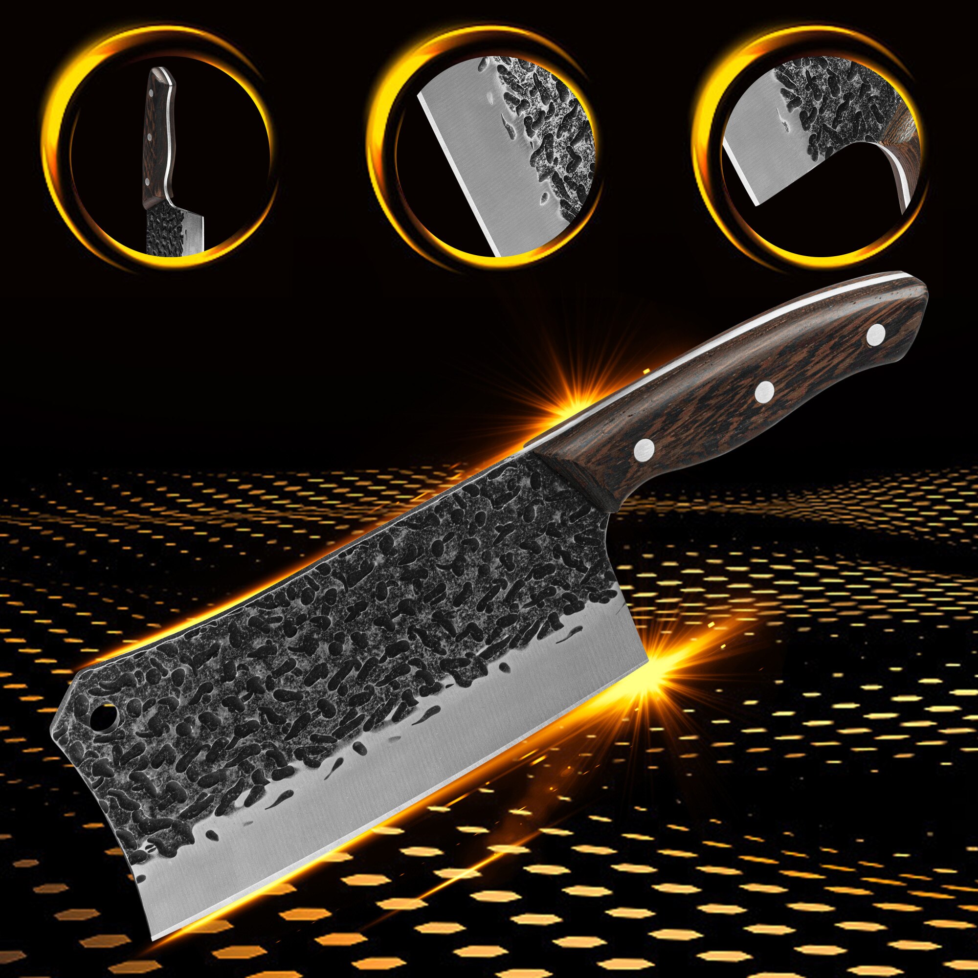 Cutit satar pentru dezosat, forjat manual, Full Tang, antiaderent ...