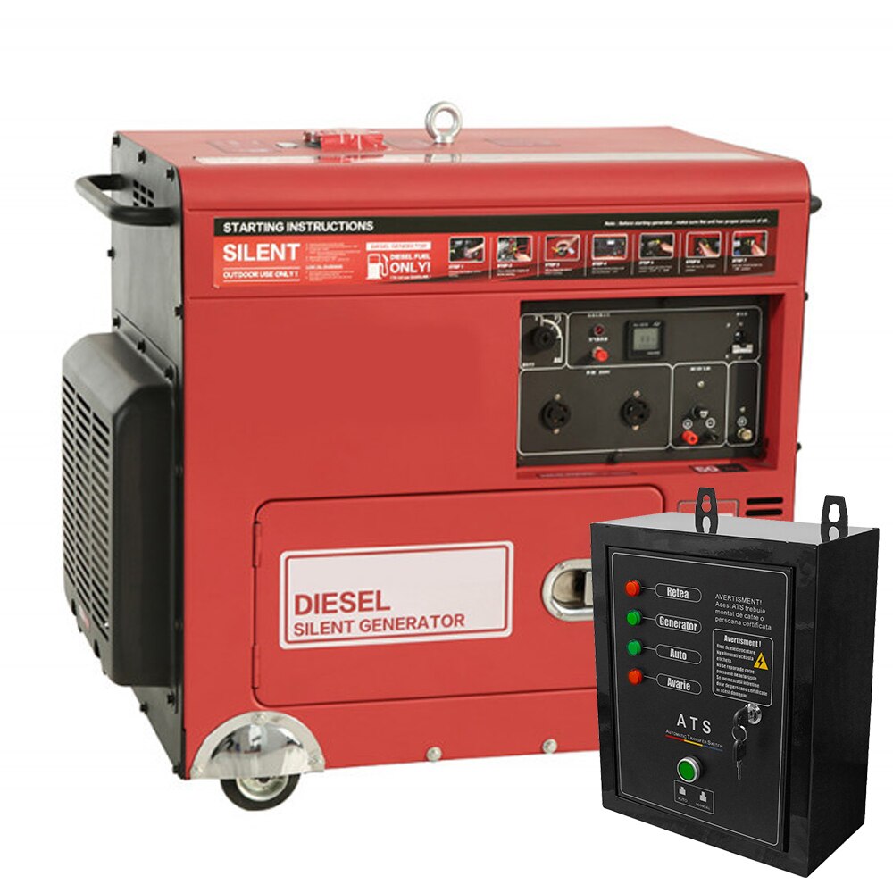 Generator curent Rotakt RODE-9500Q, putere 6.6 kW, 230V, diesel ...