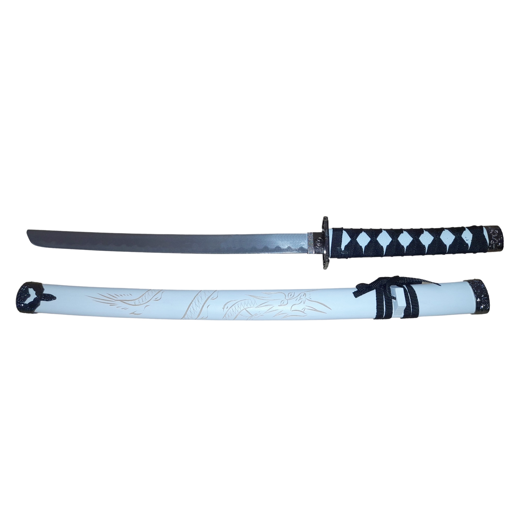 Set sabii katane decorative IdeallStore®, panoplie, Ninja Warrior, alb ...