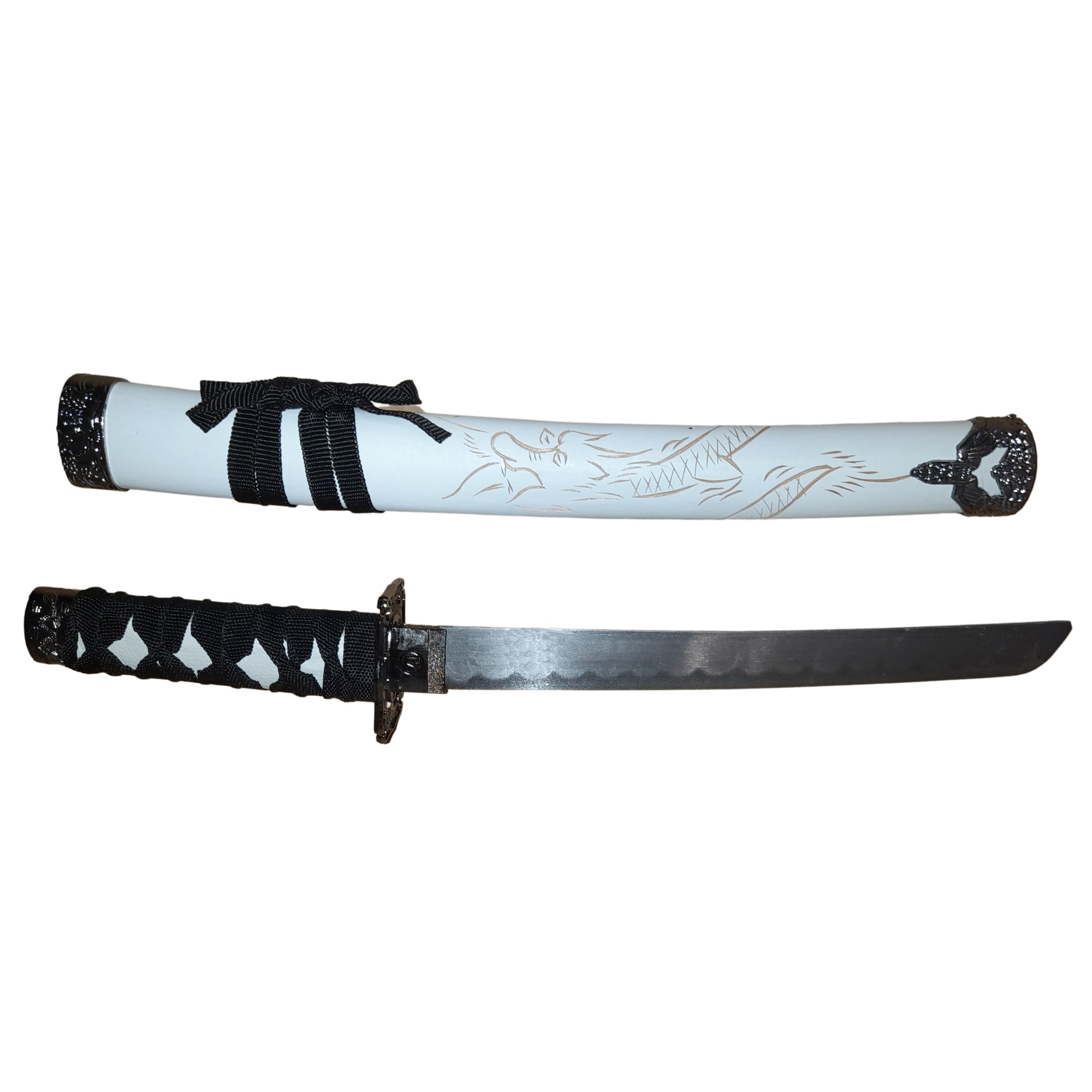 Set sabii katane decorative IdeallStore®, panoplie, Ninja Warrior, alb ...