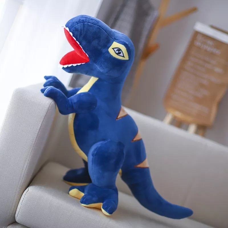 Jucarie din plus Dinozaur T-Rex, 35 cm, albastru, Toyska® - eMAG.ro
