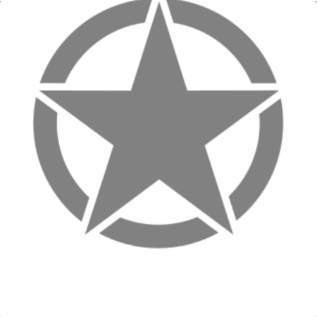 Sticker decorativ perete, auto si geam, Stea in cerc, Gri, 19 cm - eMAG.ro