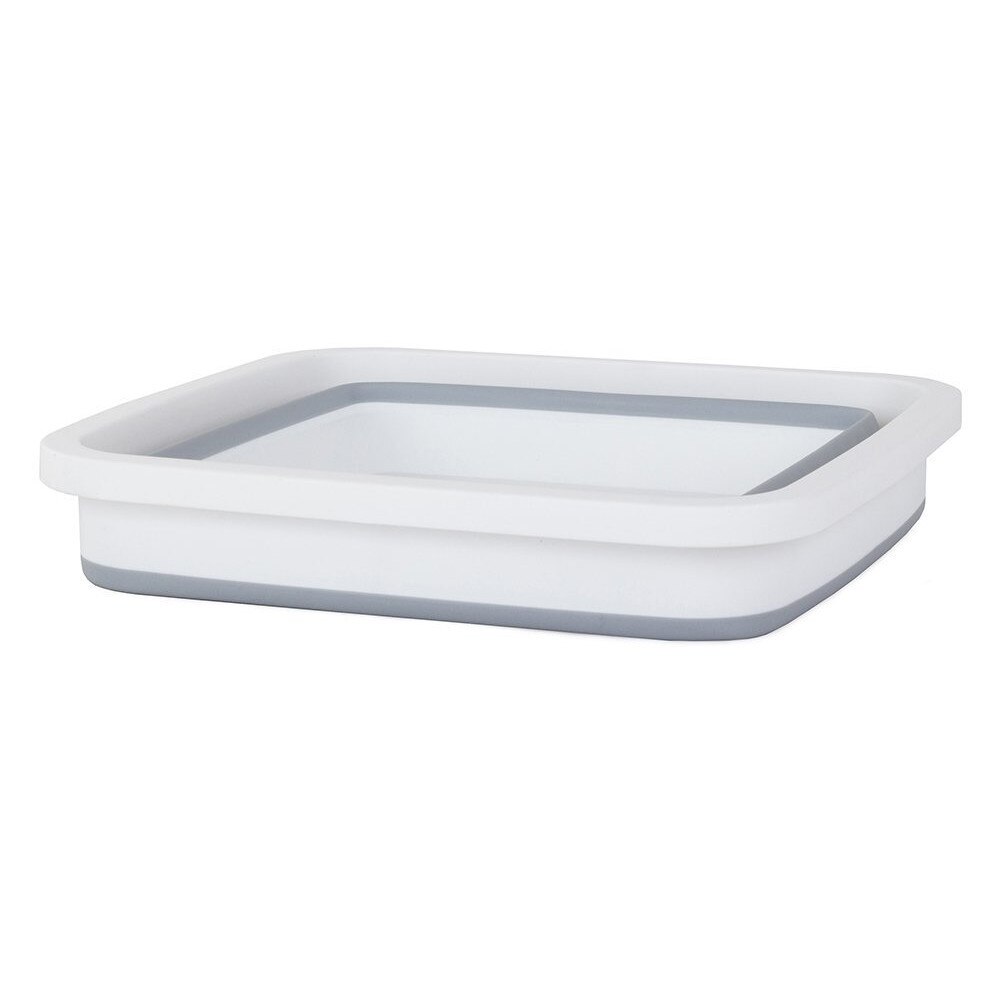 Recipient pliabil, Plastic/Silicon, Universal, 6l, 32x32x14cm Gri - eMAG.ro