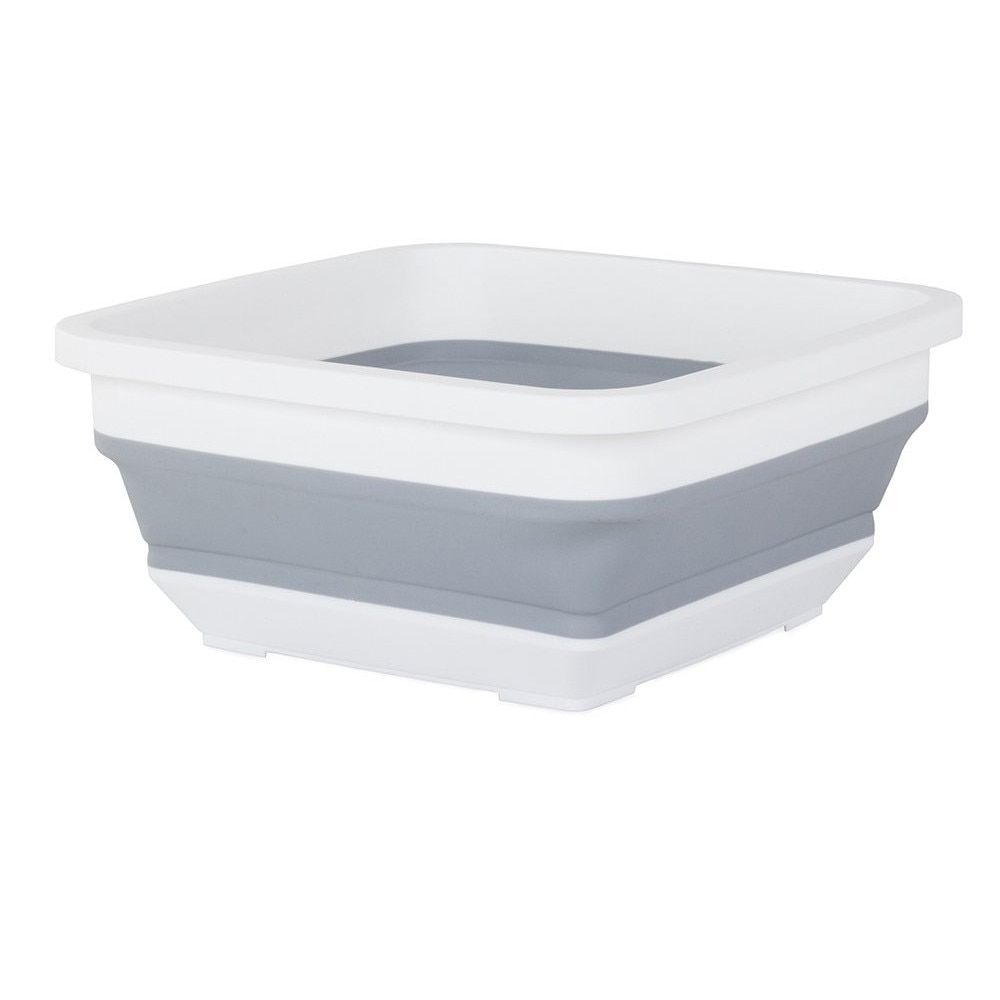 Recipient pliabil, Plastic/Silicon, Universal, 6l, 32x32x14cm Gri - eMAG.ro