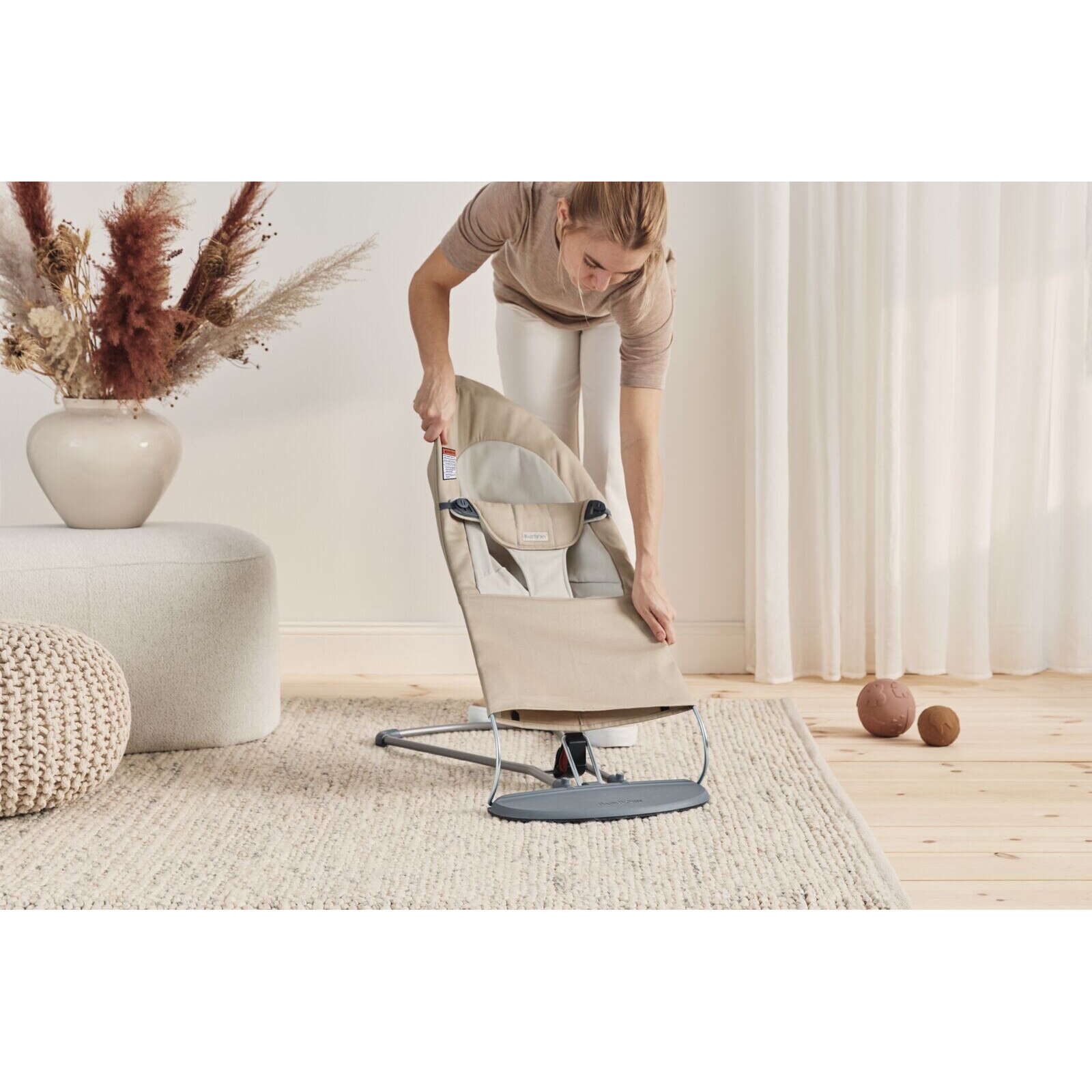 Balansoar Balance Soft Khaki/Beige, Bumbac, BabyBjorn - eMAG.ro