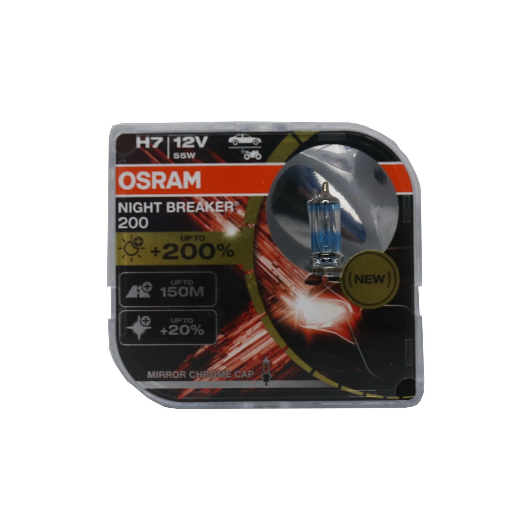 Комплект от 2 автомобилни халогенни крушки Osram Night Breaker Laser ...