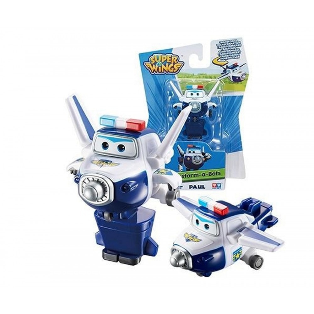 Robot avion Super Paul, transformabil, figurina Super WINGS 5 CM - eMAG.ro