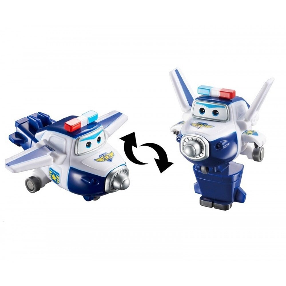 Robot avion Super Paul, transformabil, figurina Super WINGS 5 CM - eMAG.ro