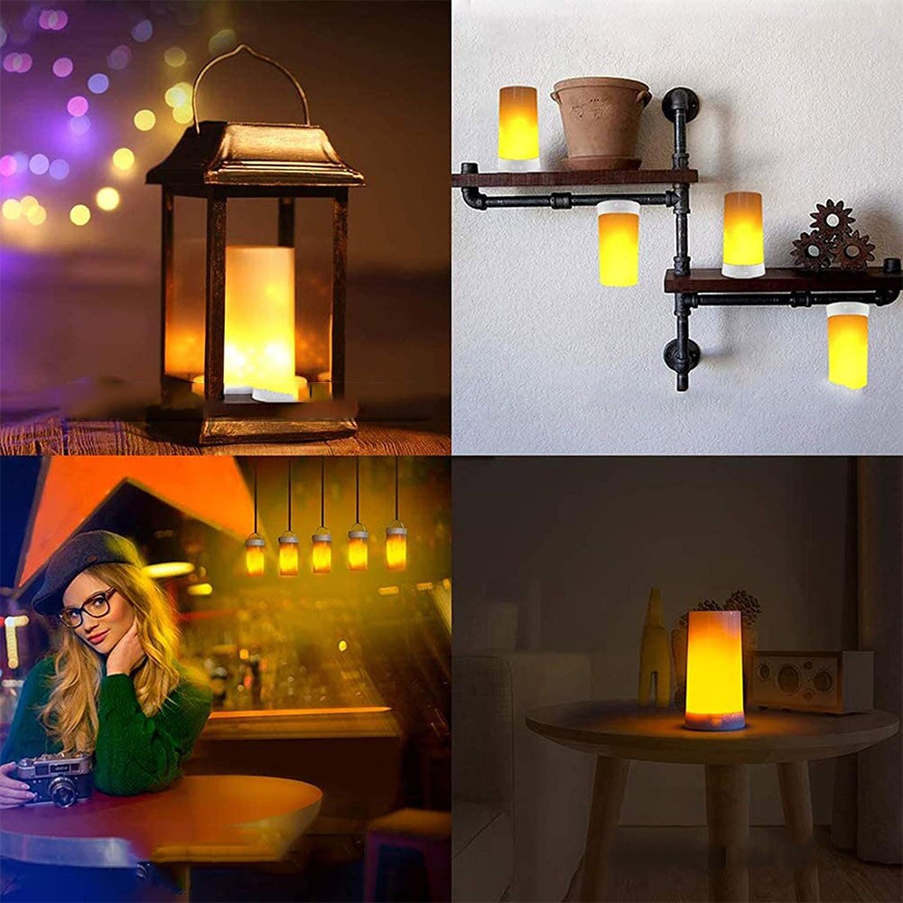 Lampa LED de veghe, YWX, portabila, efect de flacara, Telecomanda ...