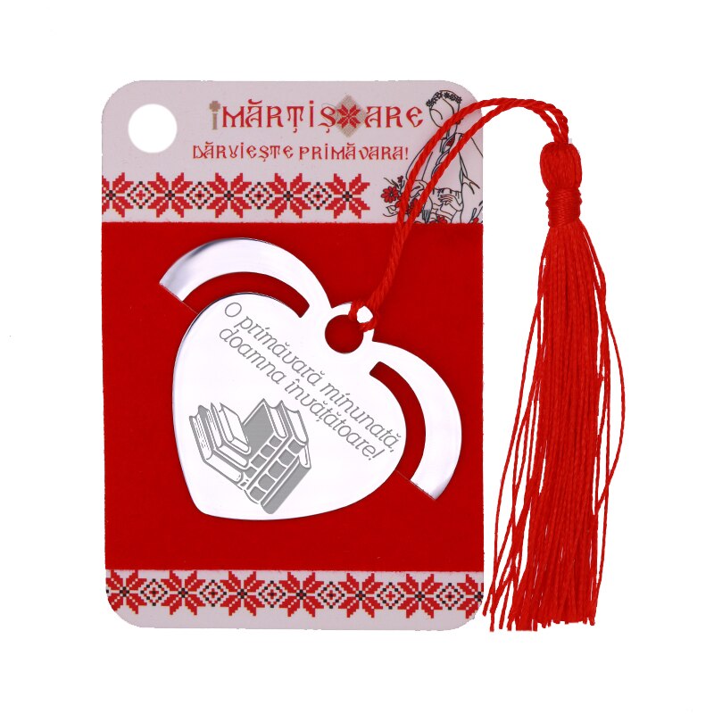 Martisor Semn de Carte Inox Inima Argintie Primavara minunata ...