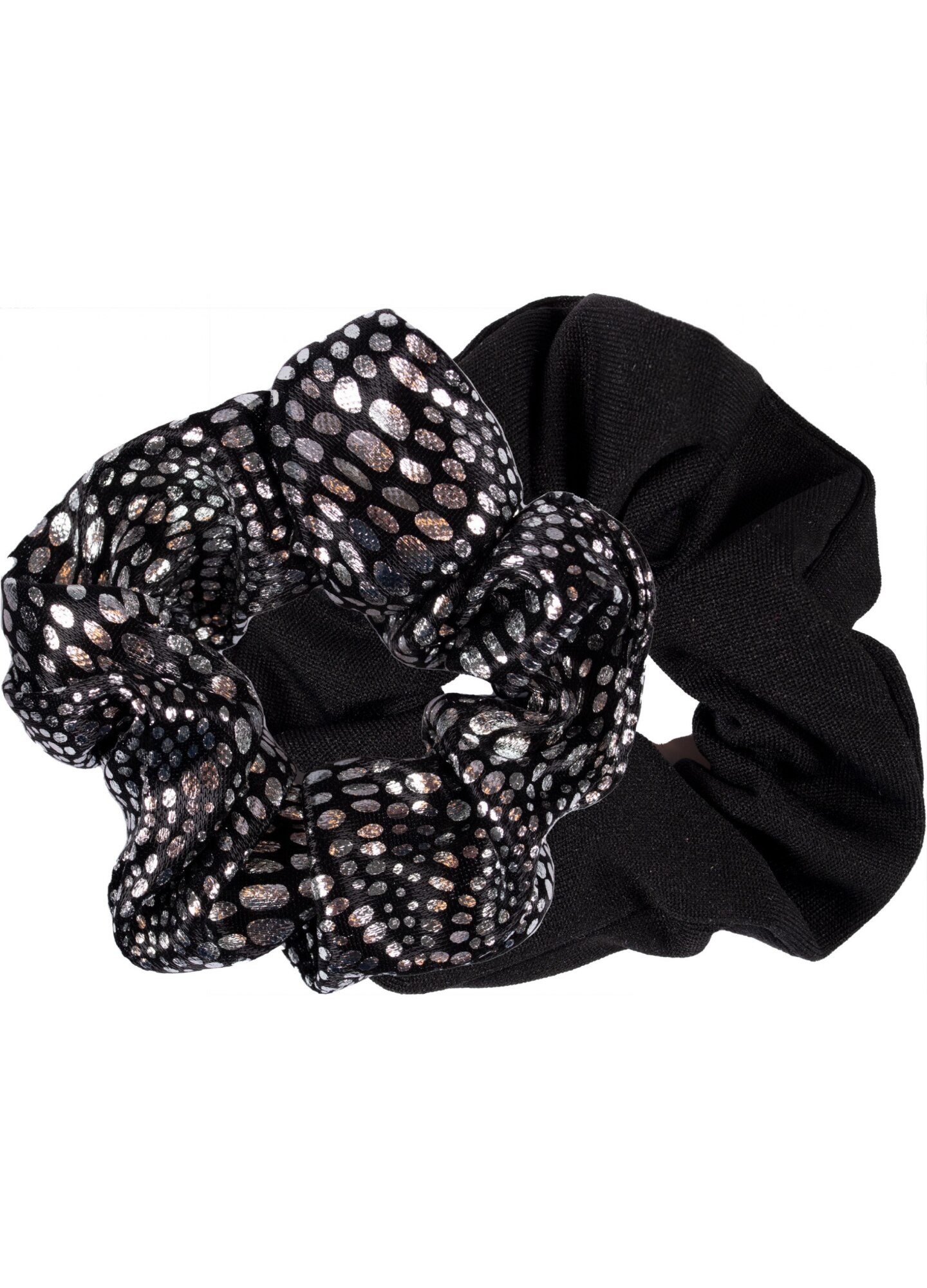 Set 2 elastice de par, Top Choice, Negru/Argintiu - eMAG.ro