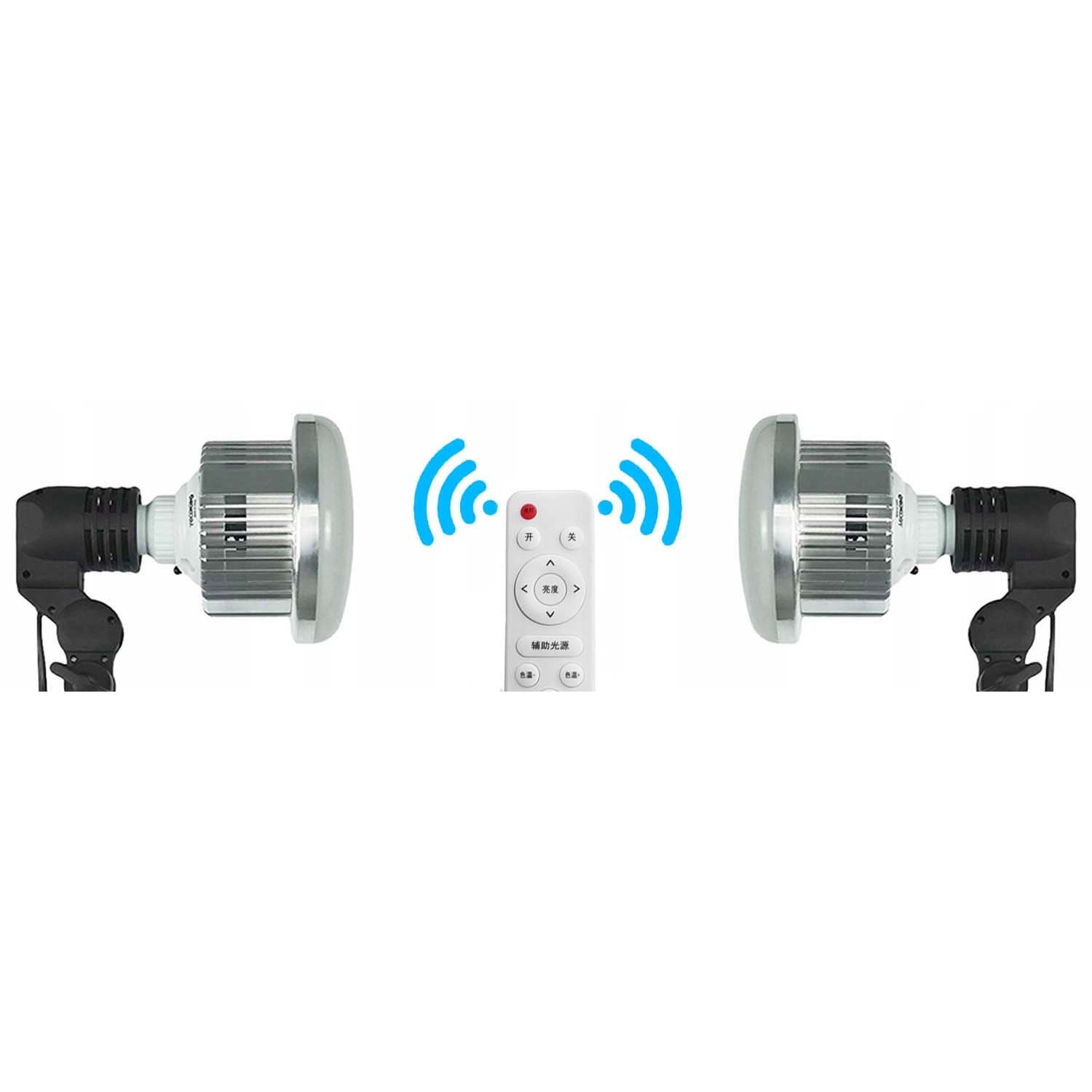 Bec fotografic LED cu telecomanda, 105W, E27, 5500K - eMAG.ro