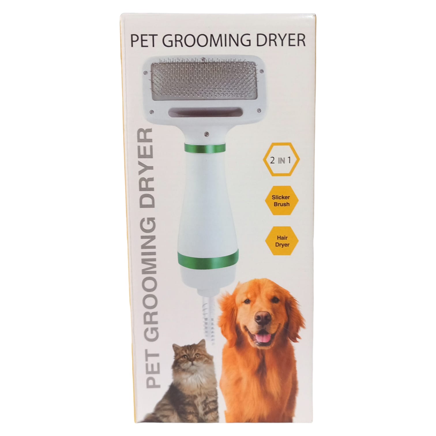 Perie pentru animale 2 in 1, functie de uscator de par pentru animalele ...