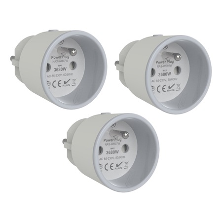 Set 3 prize inteligente Neo Lite, Immax, Wi-Fi, 71 x 45 x 45 mm, Gri ...