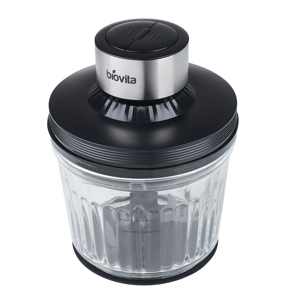 Tocator pentru Alimente, 500W, 4 Lame din Inox, 2 Viteze, Vas din ...