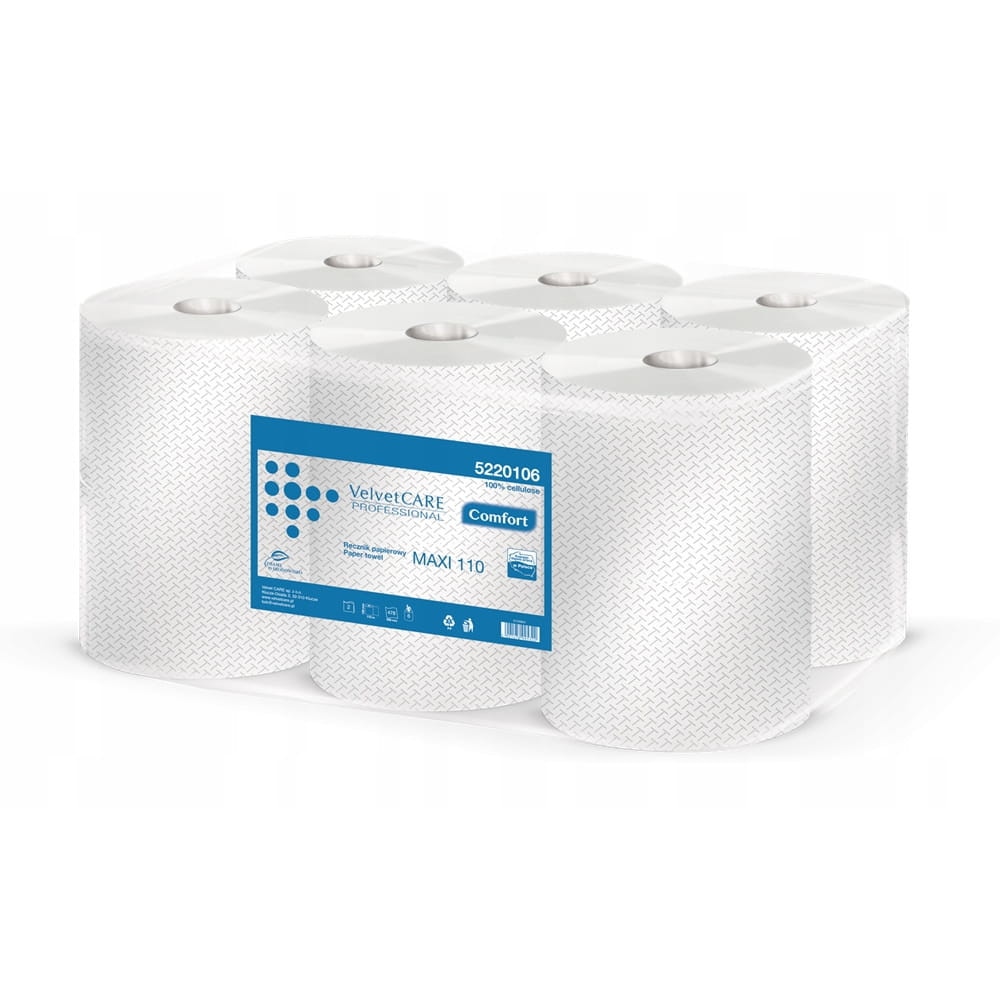 Set 6 prosoape de hartie, Velvet Care, Celuloza, Alb - eMAG.ro