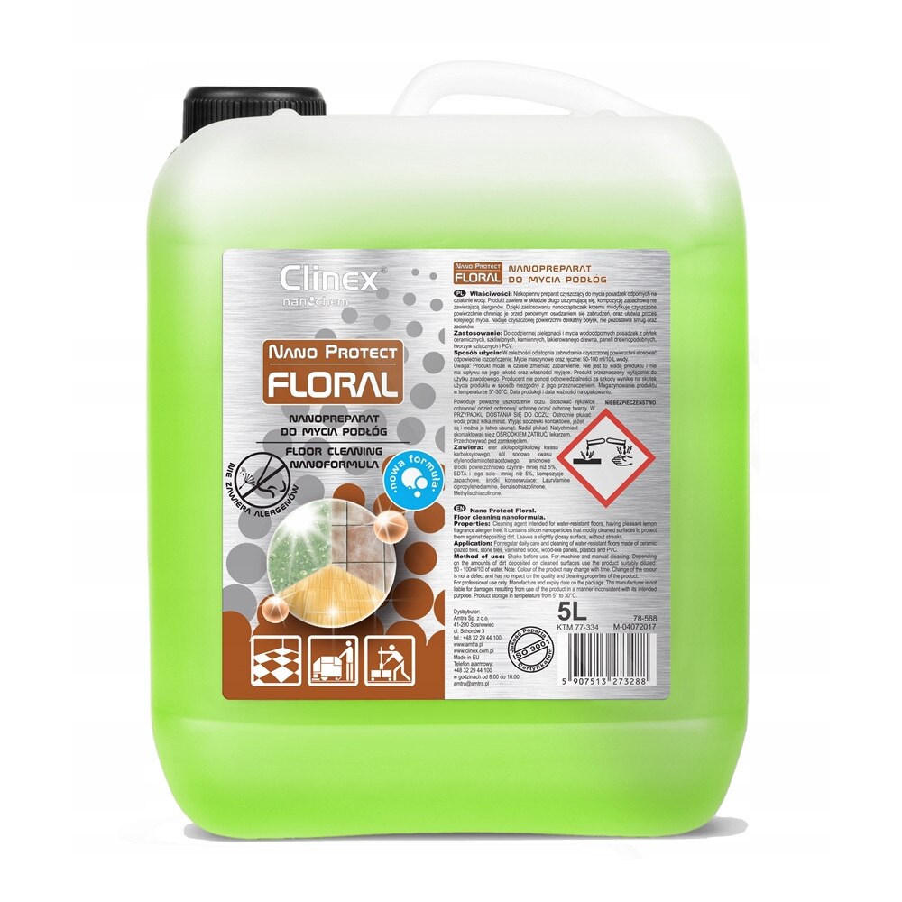 Разтвор за почистване на под Clinex 5l Emag Bg