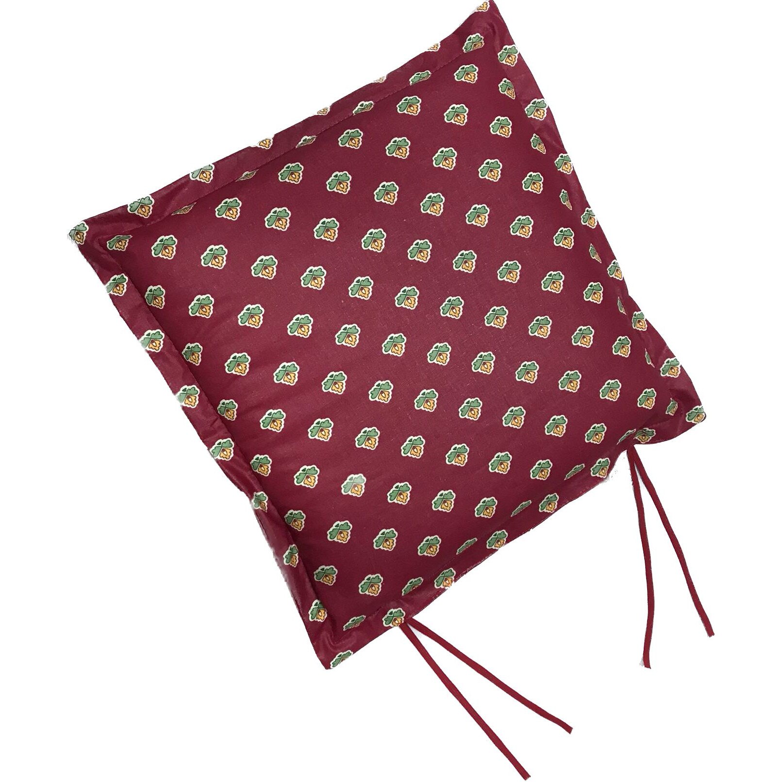 Perna sezut scaun, culoare rosie cu model, 40x40x4 cm - eMAG.ro