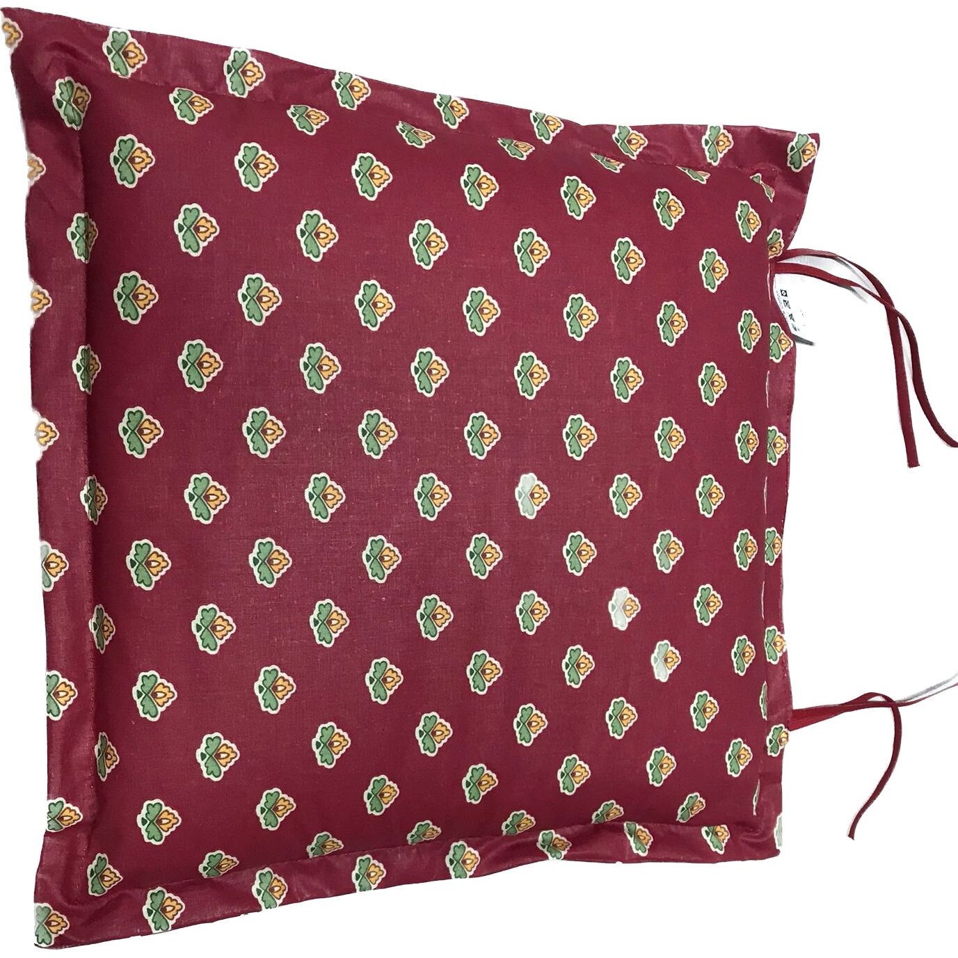 Perna sezut scaun, culoare rosie cu model, 40x40x4 cm - eMAG.ro