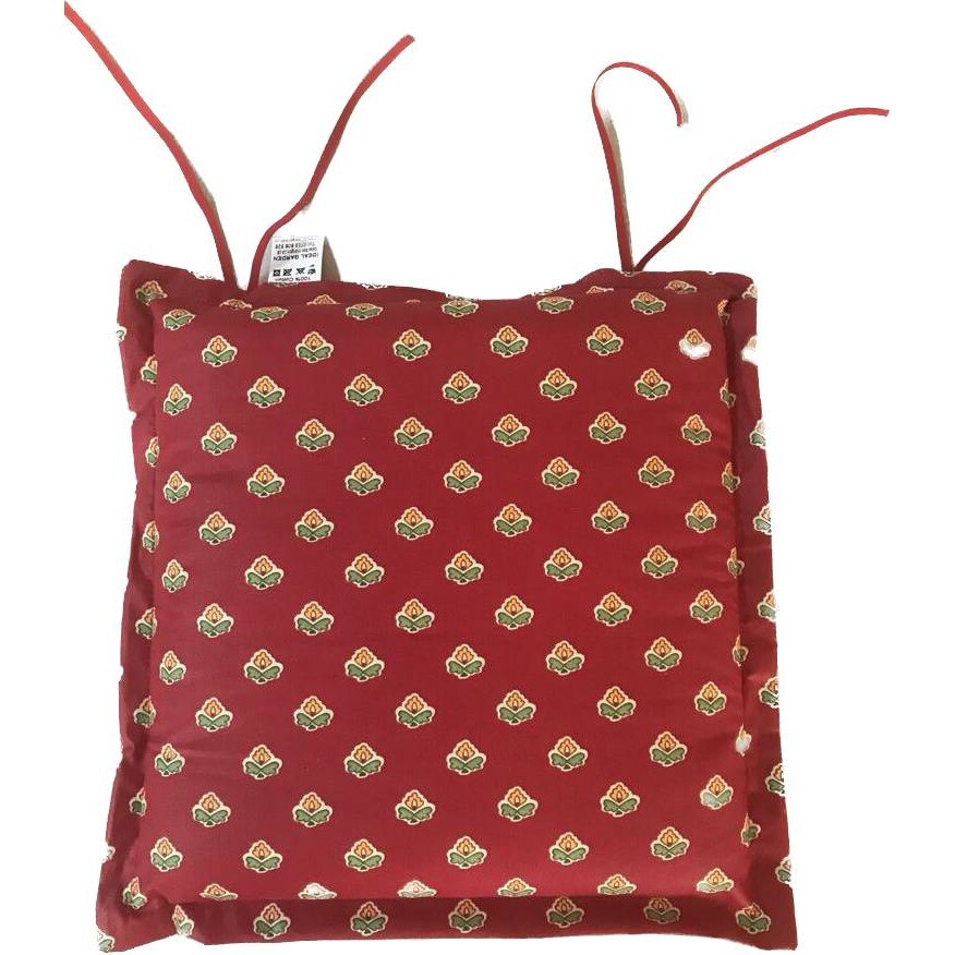 Perna sezut scaun, culoare rosie cu model, 40x40x4 cm - eMAG.ro